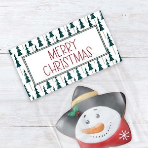 Printable Christmas Treat Bag Toppers, Merry Christmas Cookie Bag ...