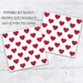 Red Heart Cookie Box Backers, Printable Valentine Wedding Heart Cookie ...
