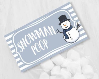 Snowman Poop Printable | Etsy