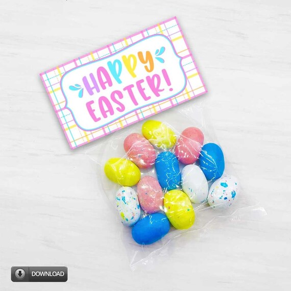 Printable Happy Easter Treat Bag Toppers Easter Candy Cookie - Etsy