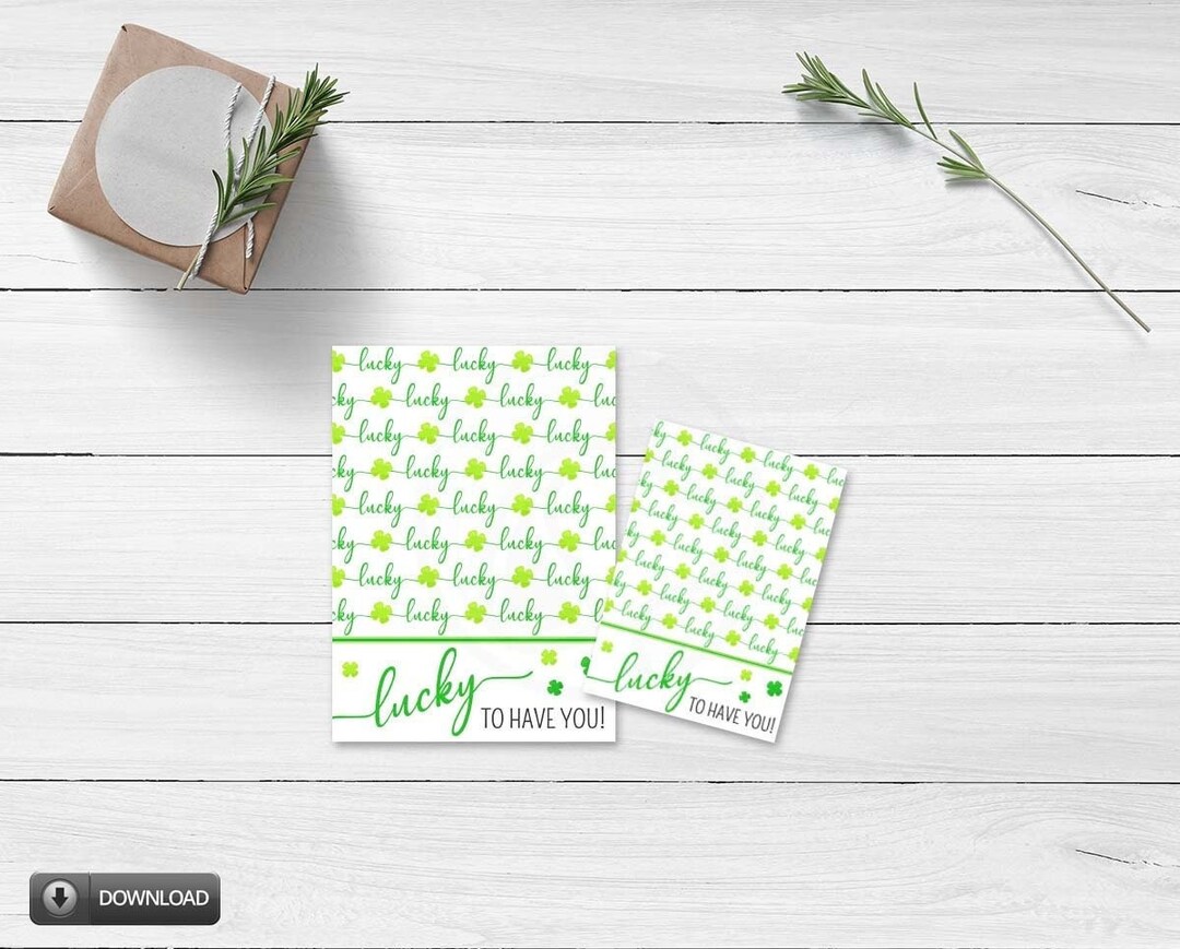 Printable St. Patrick's Day Mini and Large Cookie Cards - Etsy