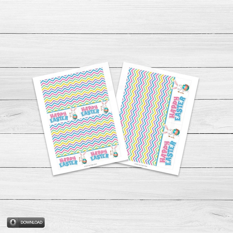 Printable Easter Mini and Large Cookie Cards Easter Bunny - Etsy