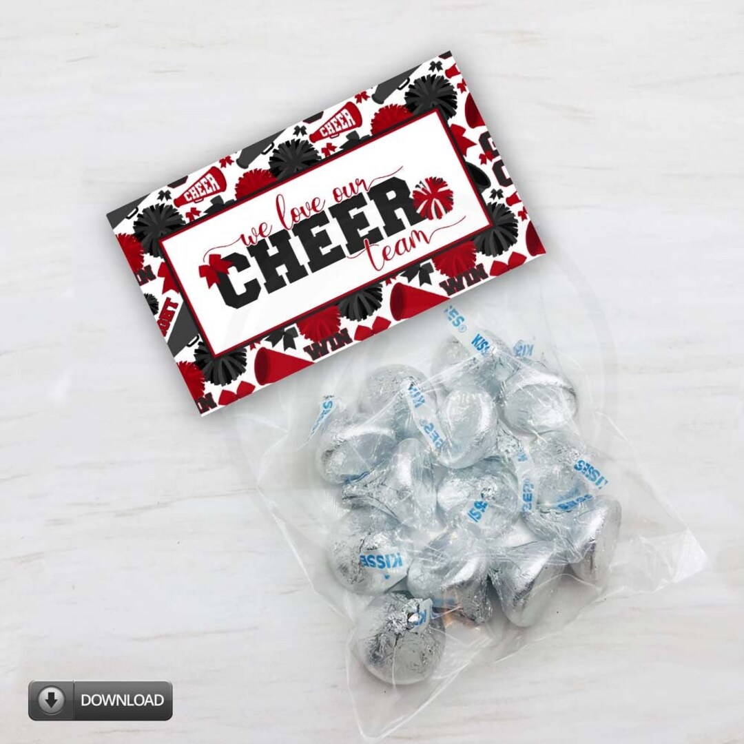 Red Black Cheerleader Bag Toppers, High School College Cheer Team ...