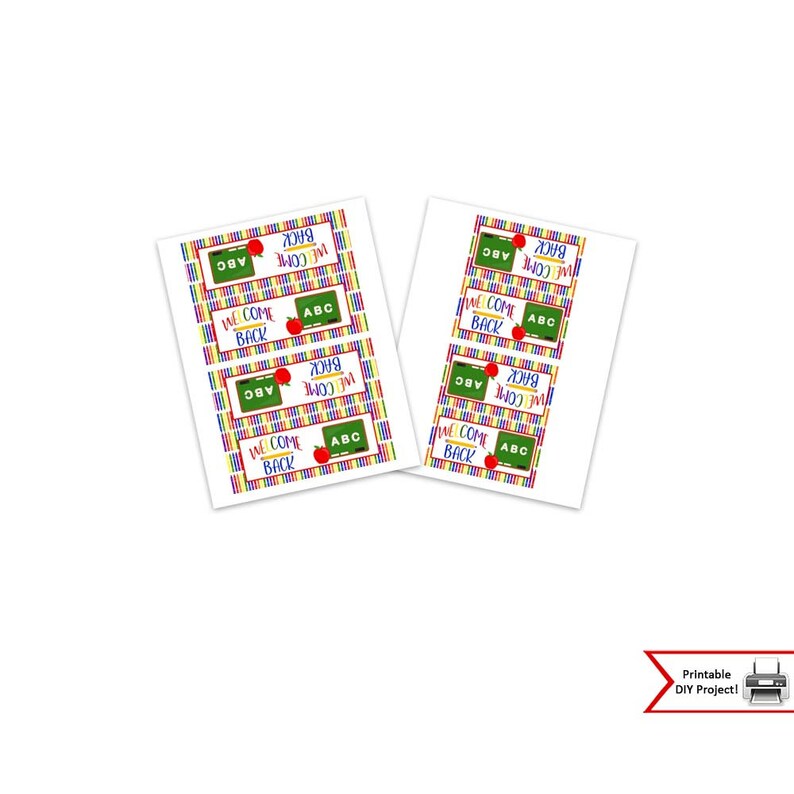 Welcome Back to School Printable Bag Topper / 1st Day of - Etsy