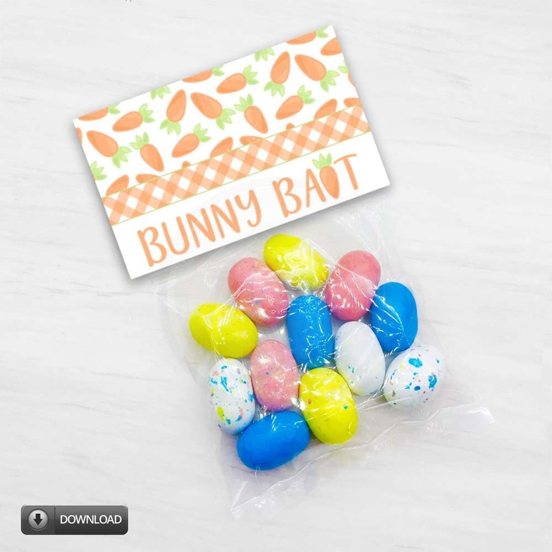 Printable MINI Easter Bunny Bait Candy Bag Toppers, Easter Treat Bag ...