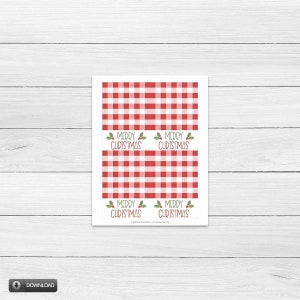 Farmhouse Christmas Cookie Cards, Mini Cookie Card Digital Download ...