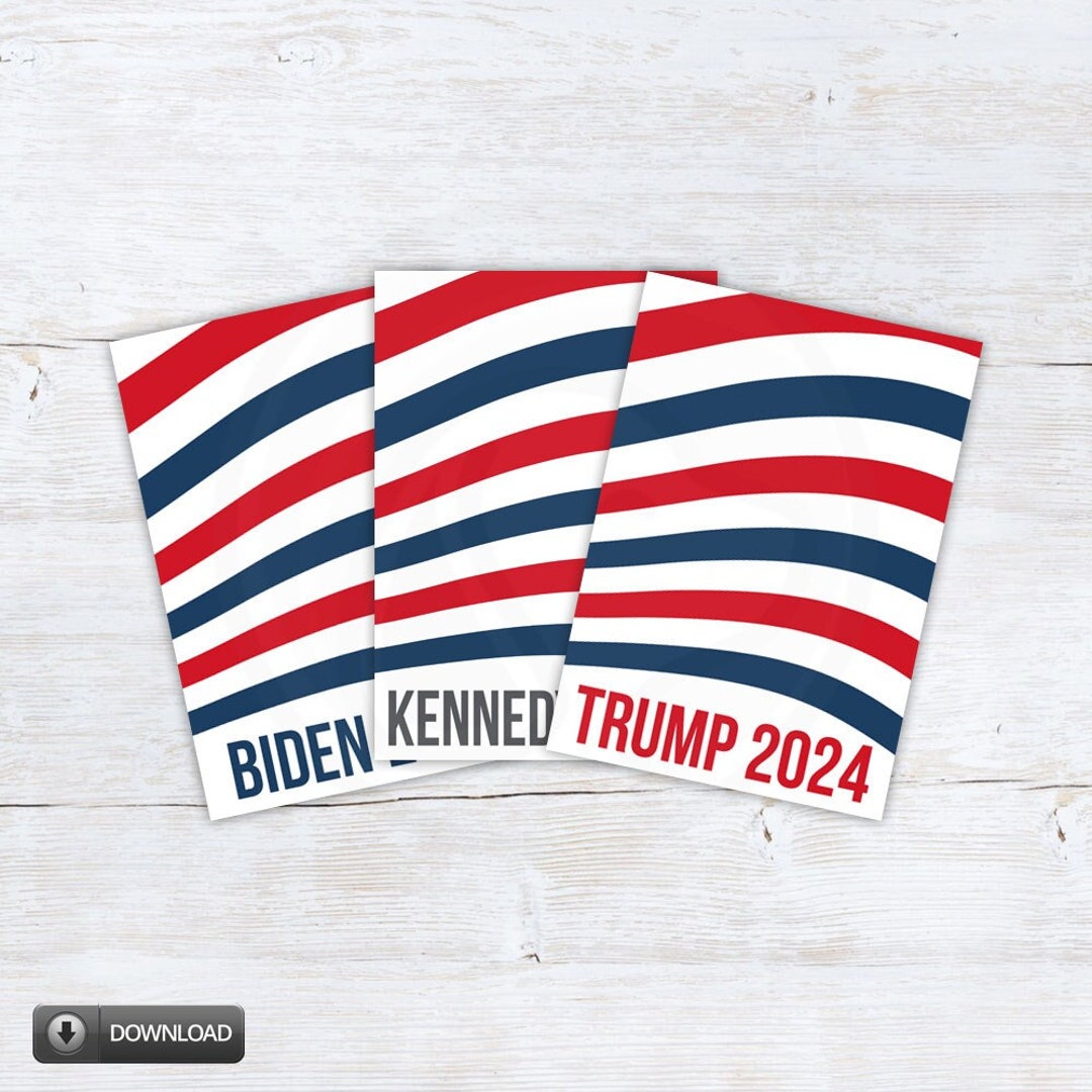 Printable 2024 Trump Biden Kennedy Mini Cookie Cards, Election Day ...