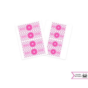 Printable Pink Puppy Chow Treat Bag Toppers, Puppy Birthday Thank You ...