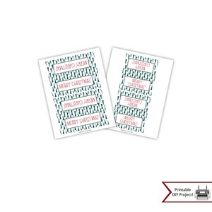Printable Christmas Treat Bag Toppers, Merry Christmas Cookie Bag ...