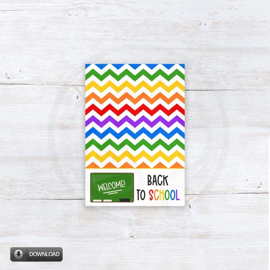Welcome Back to School Printable Mini Cookie Card, 1st Day of School ...
