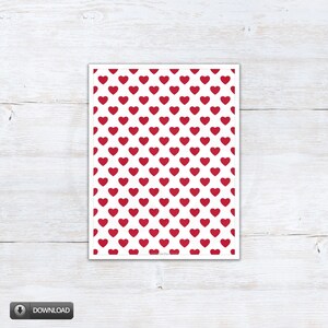 Red Heart Cookie Box Backers, Printable Valentine Wedding Heart Cookie ...