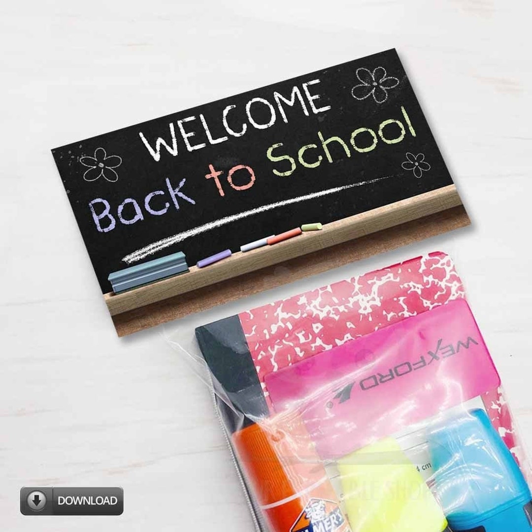 Welcome Back to School Bag Toppers, Back to School Printable, 1st Day ...
