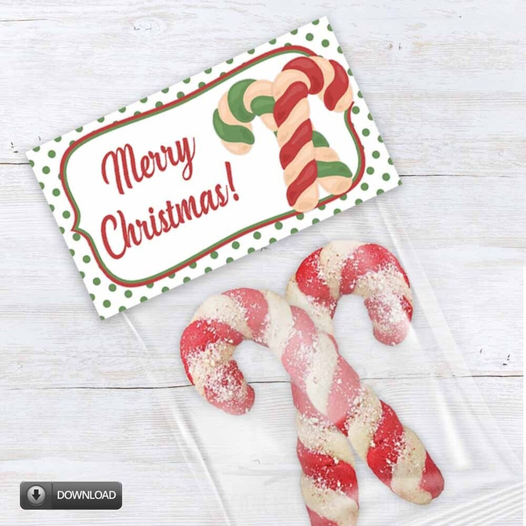 Christmas Cookie Printable Bag Toppers Christmas Party Favor - Etsy