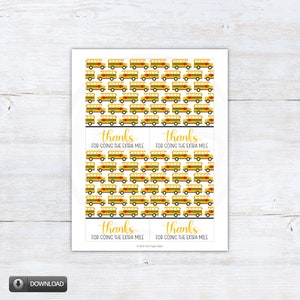 School Bus Driver Thank You Printable Cookie Card, Thanks for Going the ...