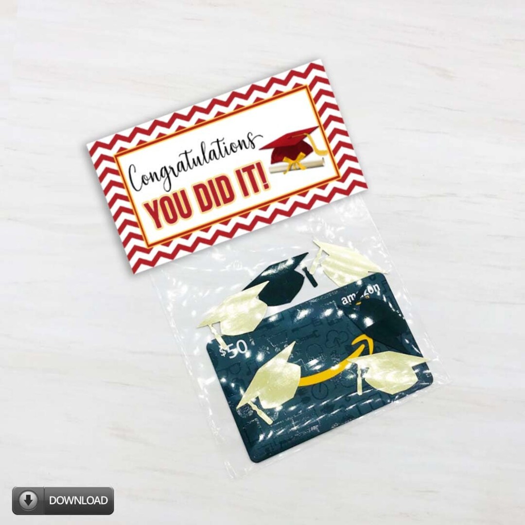 Class Of 2023 Graduation Printable Bag Topper Red Yellow High Etsy