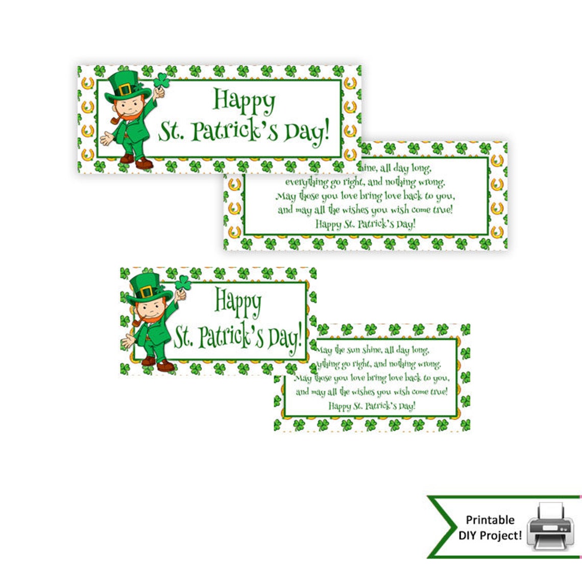 St. Patrick's Day Printable Treat Bag Toppers for | Etsy