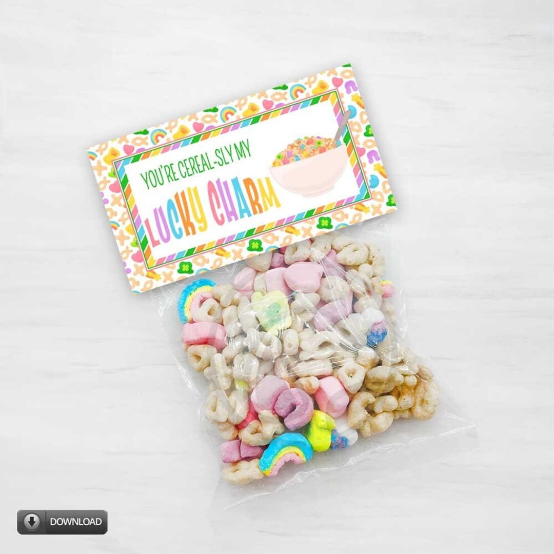 Lucky St. Patrick's Day Bag Toppers, Cereal-sly My Lucky Charm ...