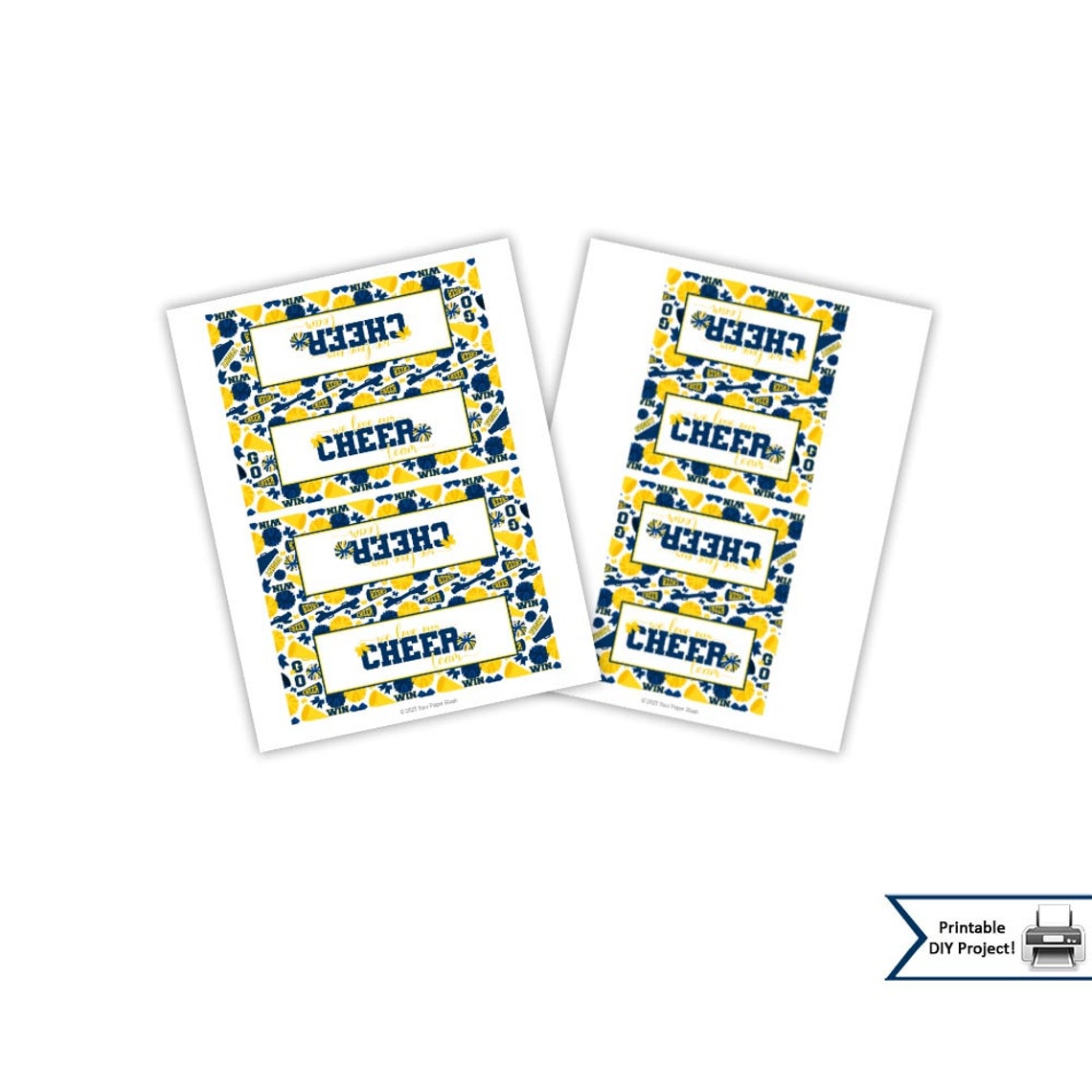 Printable Cheerleading Bag Toppers High School College Cheer - Etsy