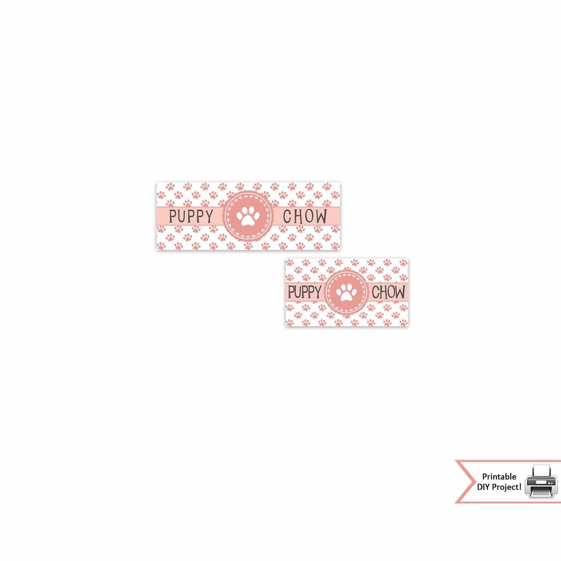 Puppy Chow Treat Bag Toppers Puppy Birthday Party Thank You - Etsy