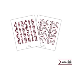 Printable Cheerleading Gift Tags, Maroon Silver Gray Cheer Team Squad ...