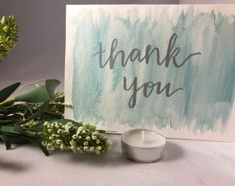 Watercolor thank you | Etsy