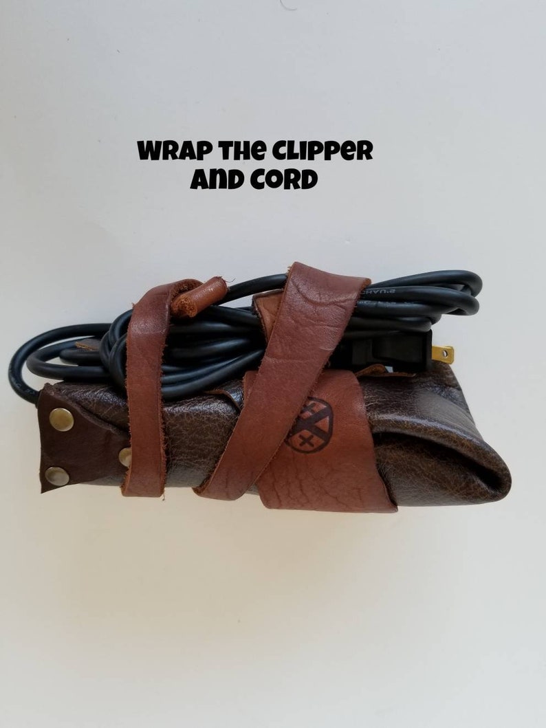 Antique Brown Clipper Hides. Leather Protective Hair Clipper Roll Cases ...