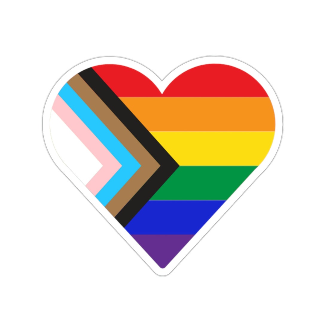 LGBTQ PRIDE HEART Sticker - Etsy