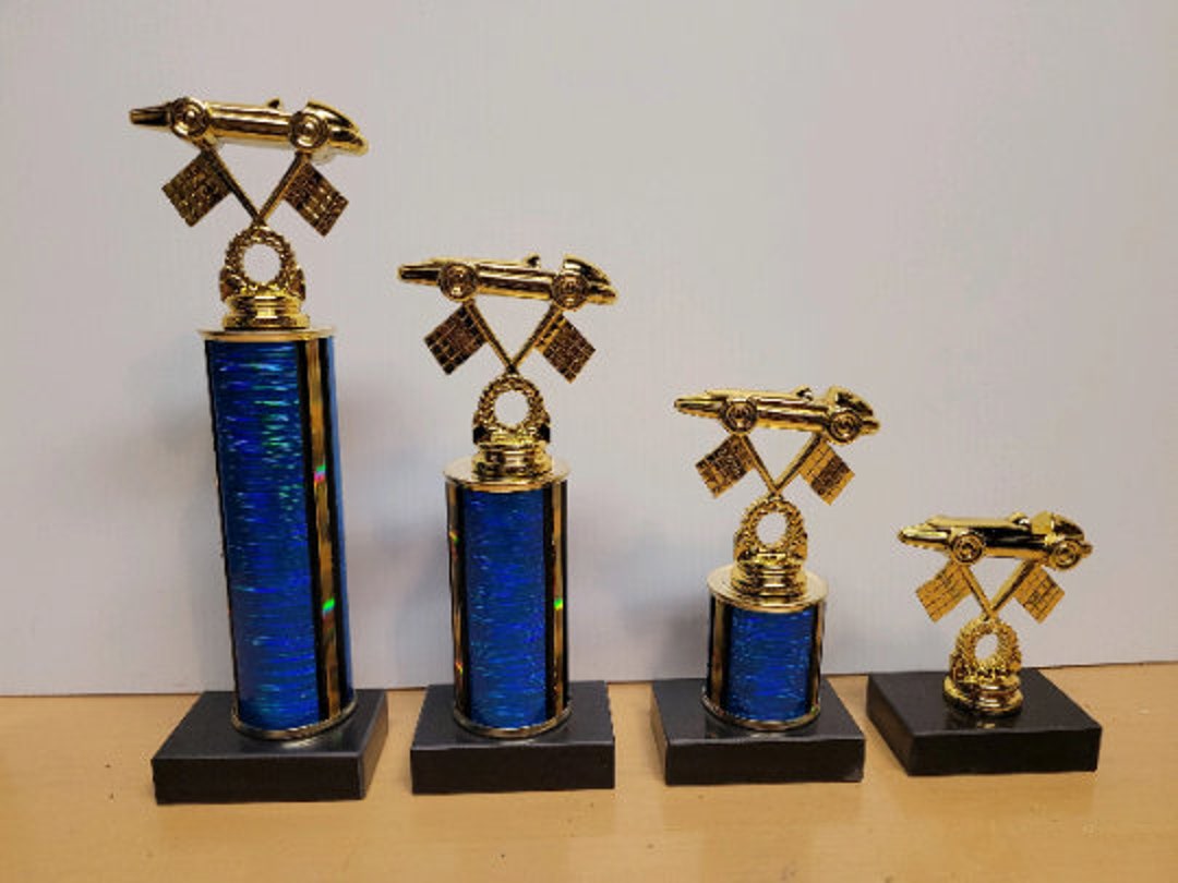 4 Derby Racing Pine Car Trophies - First -second -third - Fourth Place ...