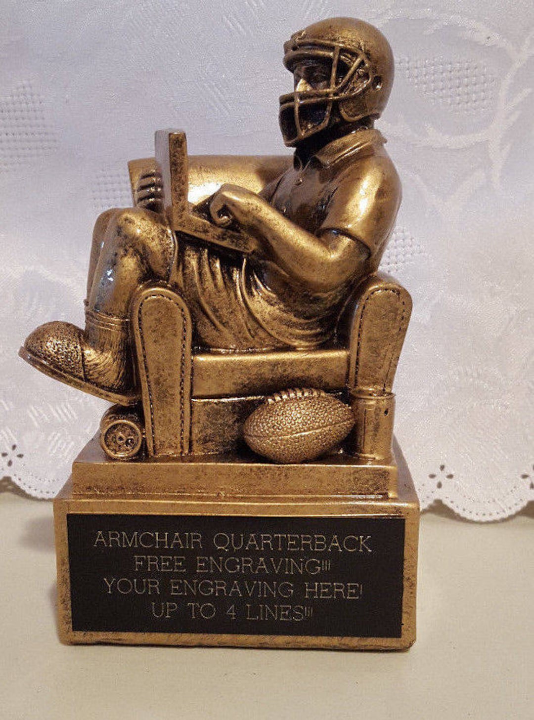 Fantasy Football Armchair Quarterback Trophy/award Free Engraving!!! - Etsy