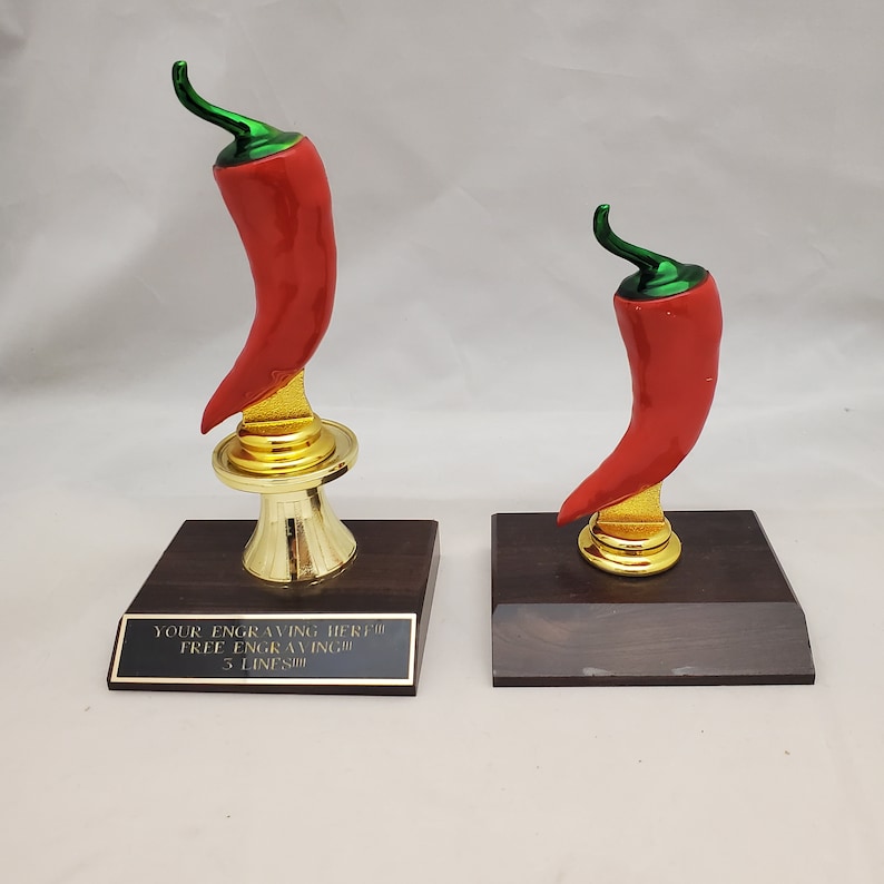 Chili Cook off Trophy Set 1st and 2nd Place Award Cooking - Etsy