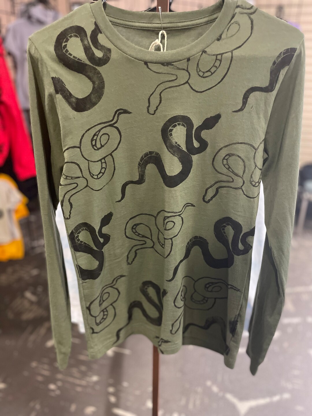 Snake Shirt-olive Green - Etsy