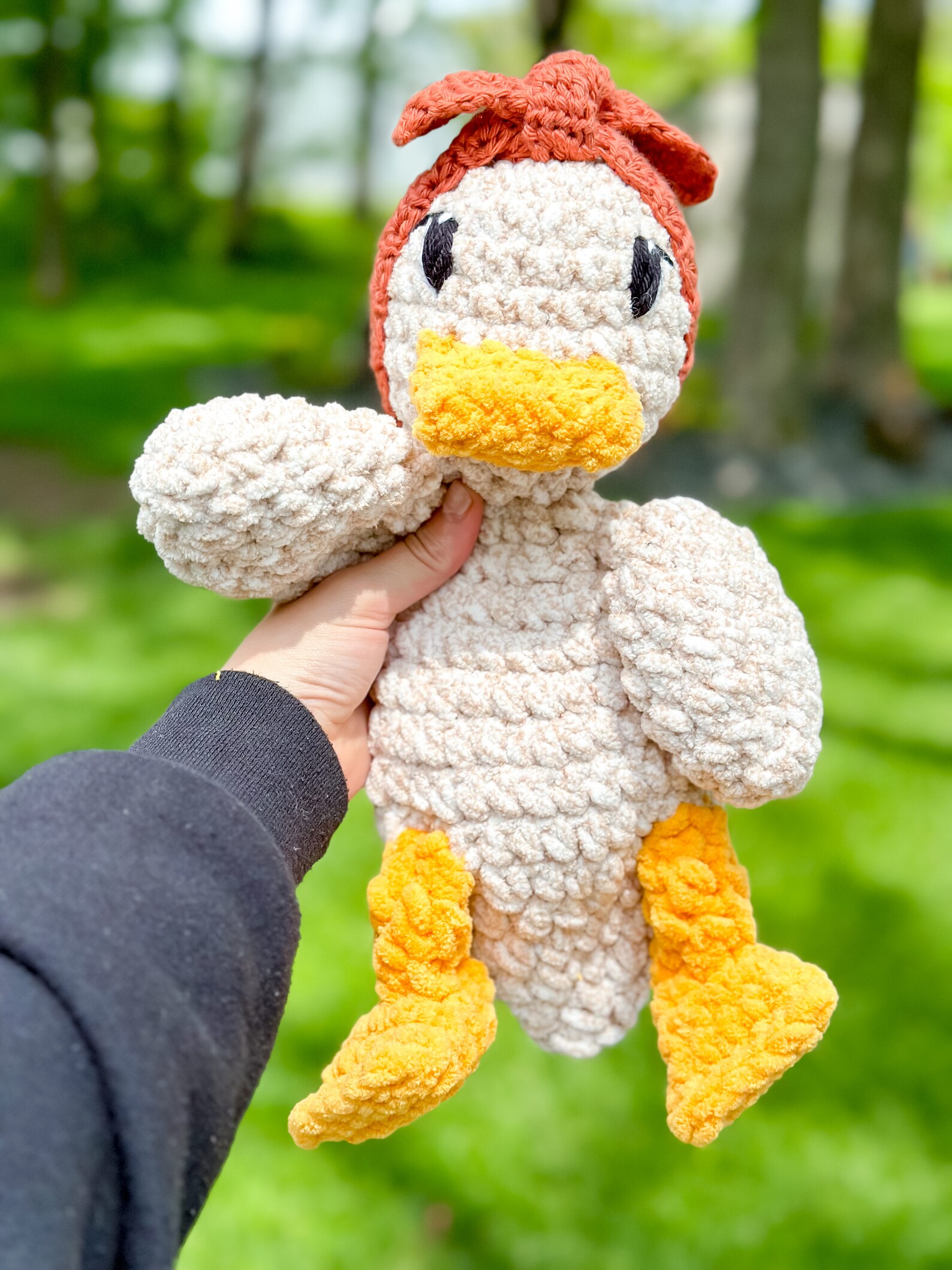 Crochet Duck Duck Snuggler Della Duck Della Duck Snuggler Crochet Lovey ...