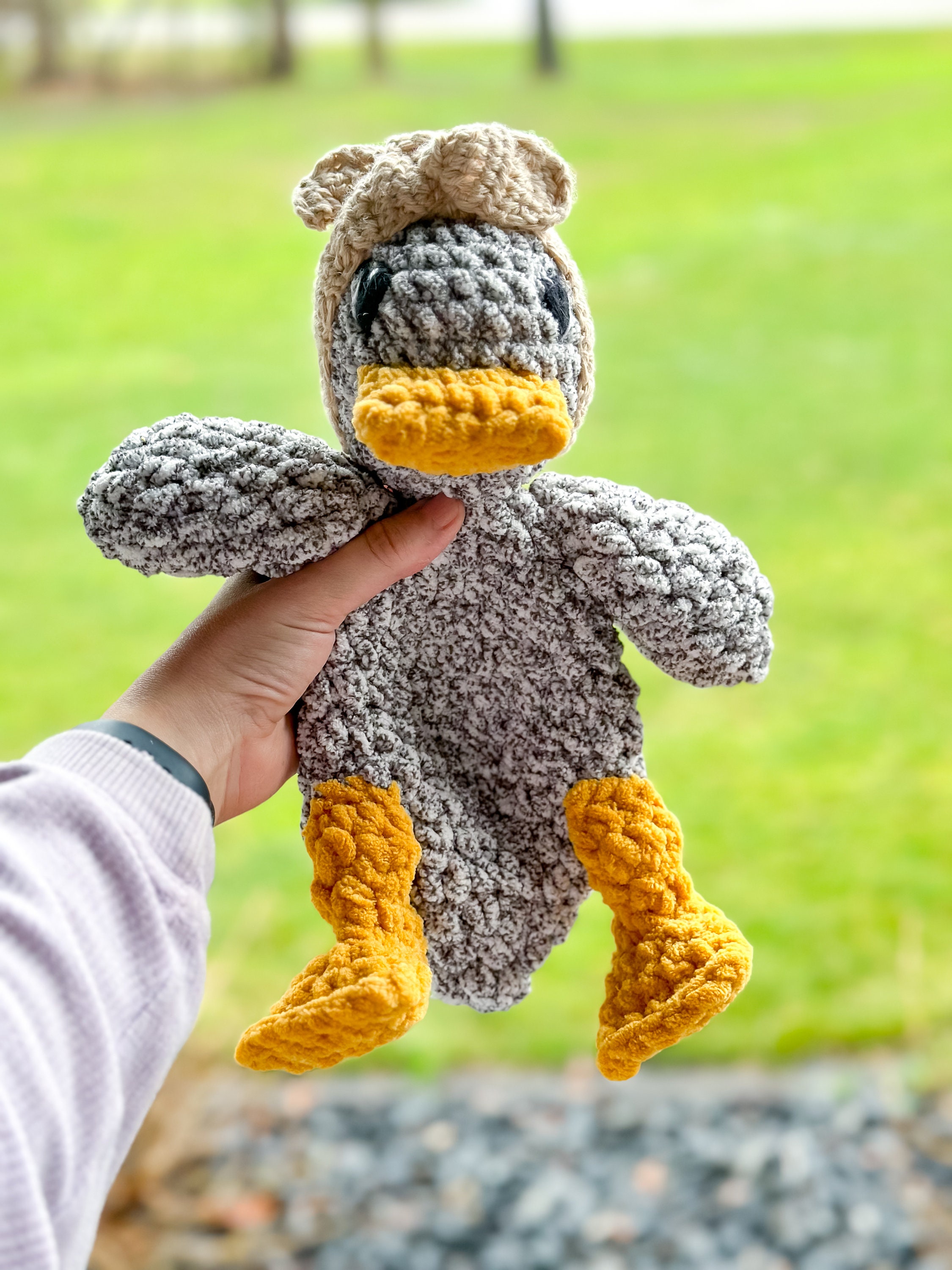 Crochet Duck Duck Snuggler Della Duck Della Duck Snuggler Crochet Lovey ...