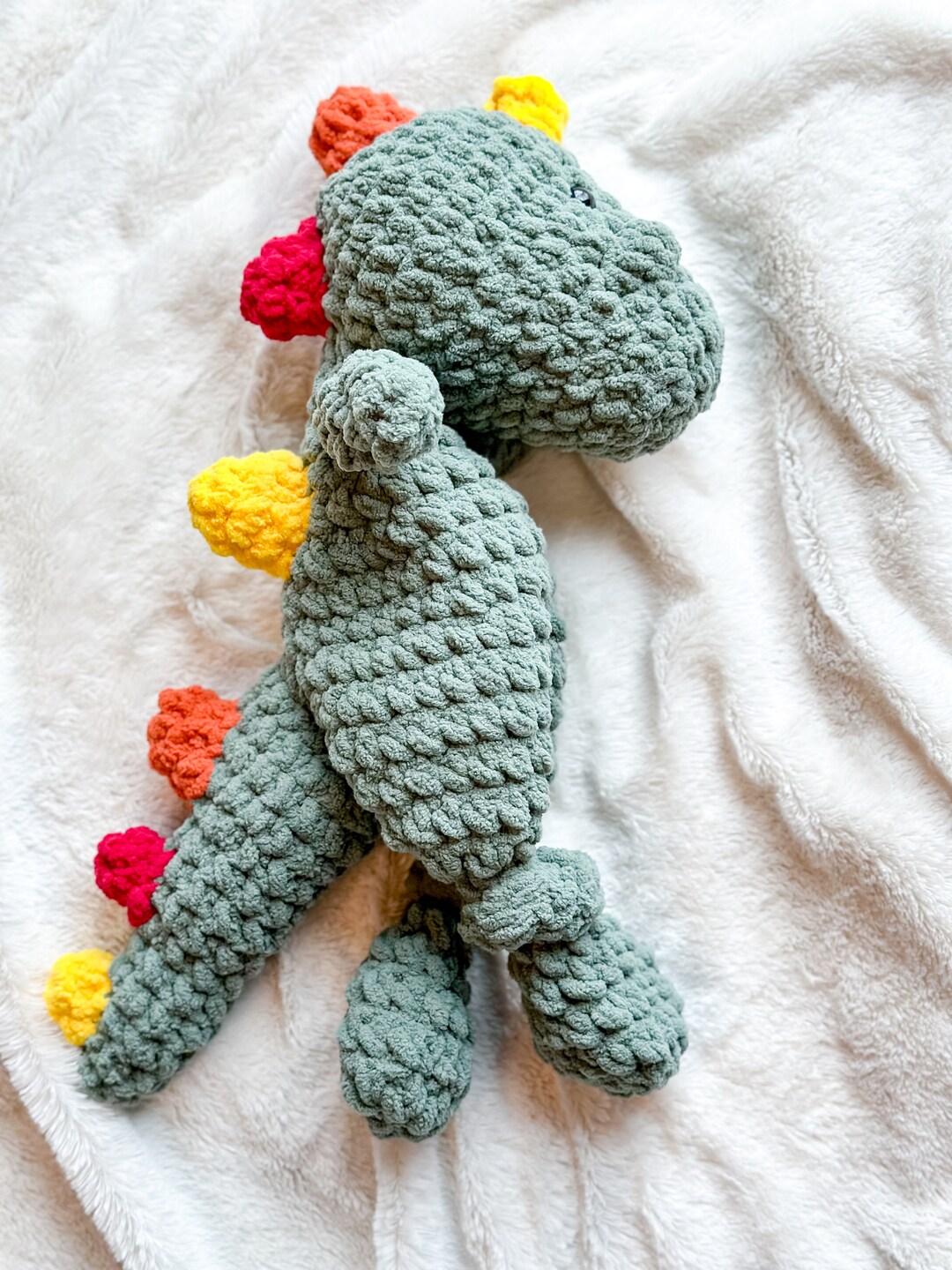 Crochet Dino | Crochet Dino Lovey | Dinosaur Toy | Dino Snuggler ...
