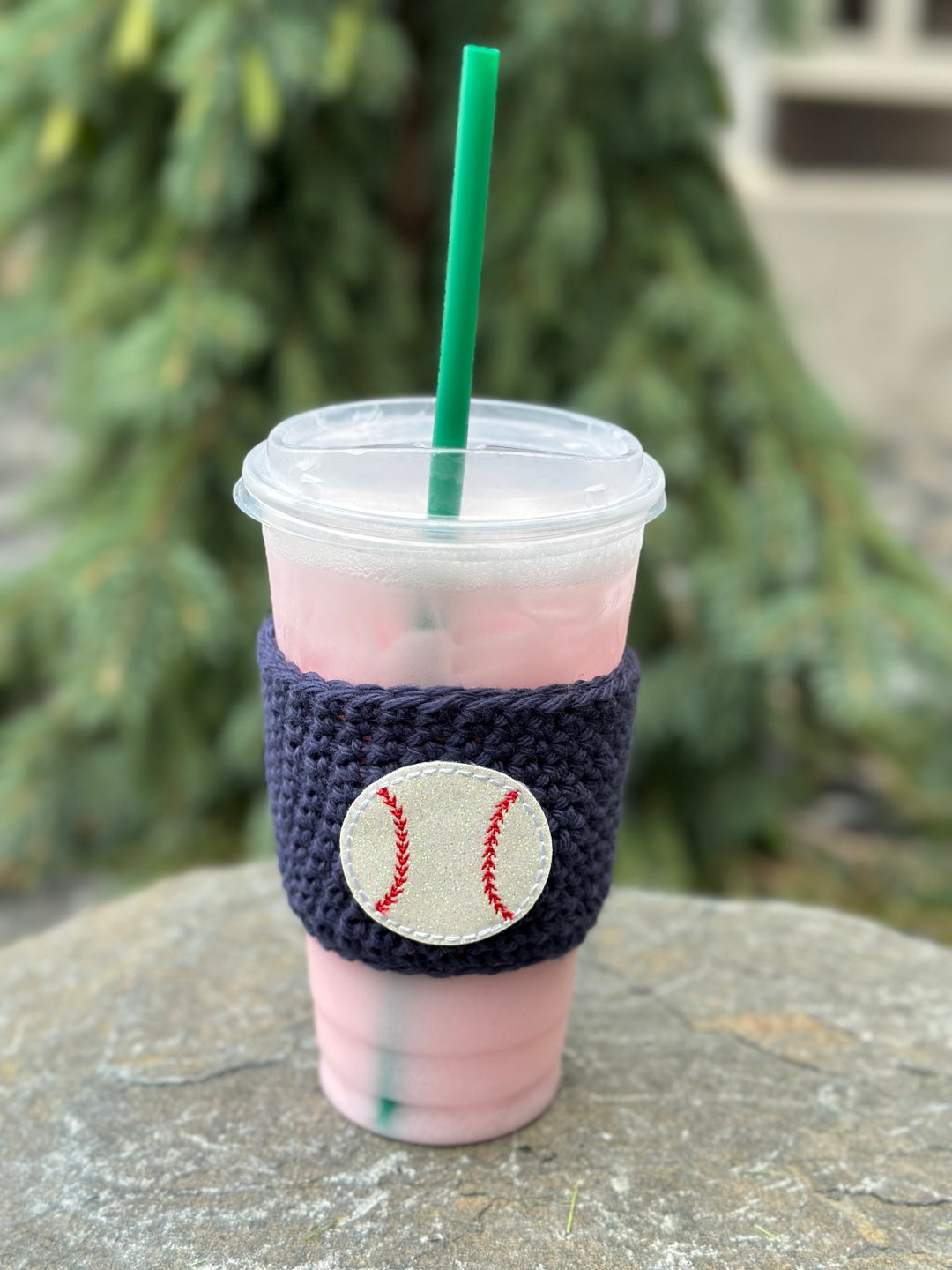 Crochet Baseball Coffee Cozy, Baseball Coffee Cozy, Baseball Player ...