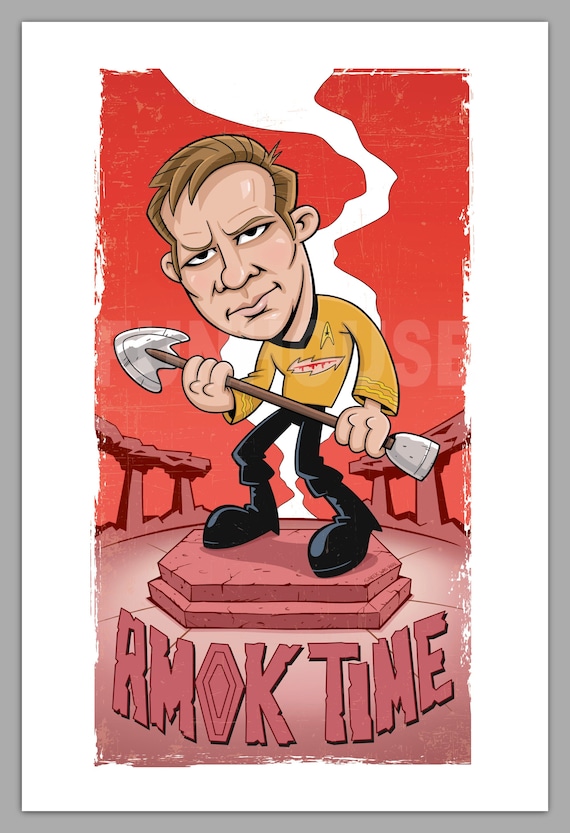 Art & Collectibles Star Trek 12x18 Art Print Amok Time Kirk Prints etna ...