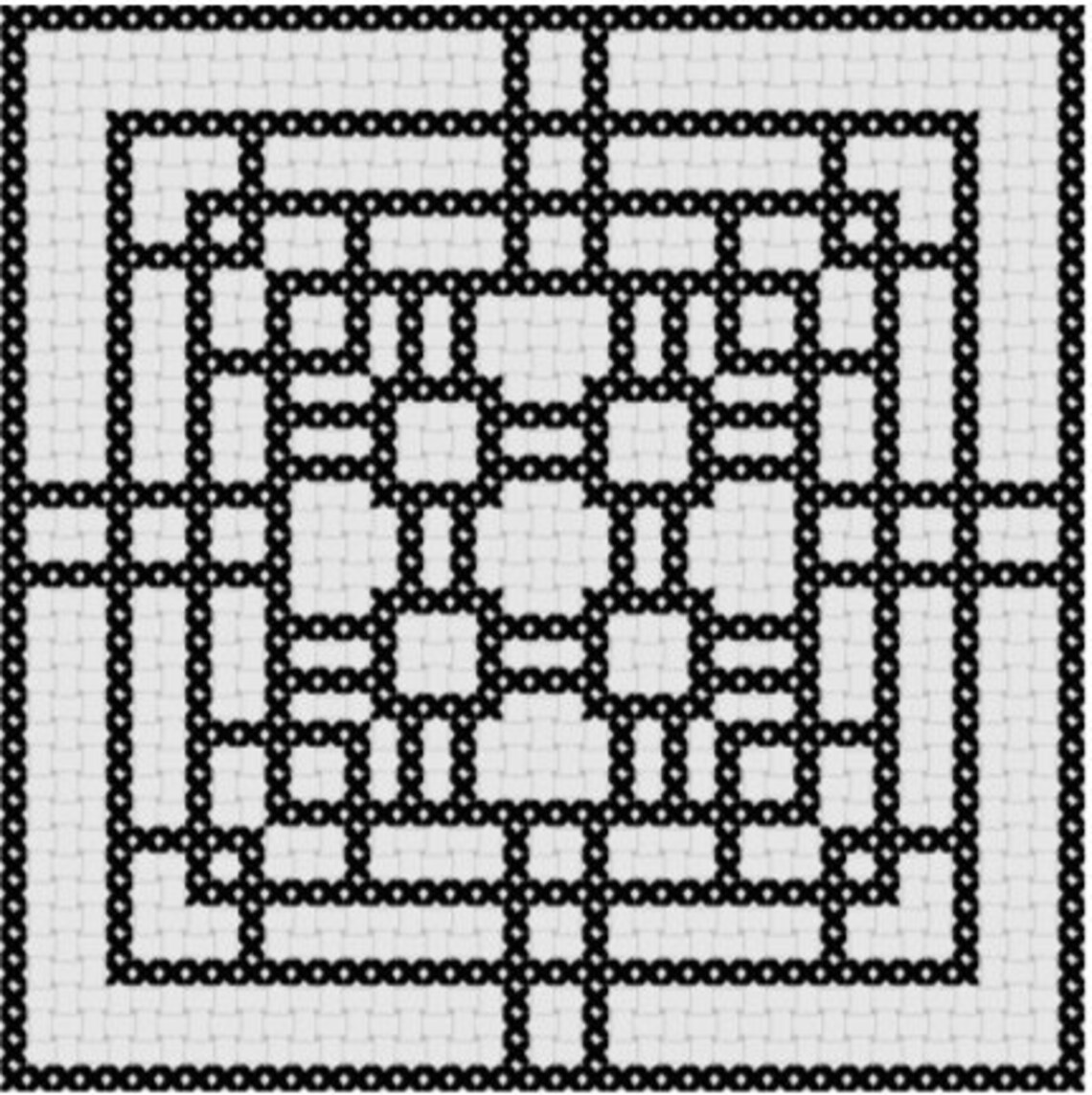 Geometric Squared Cross Stitch Coloring Book Style Digital PDF Cross ...