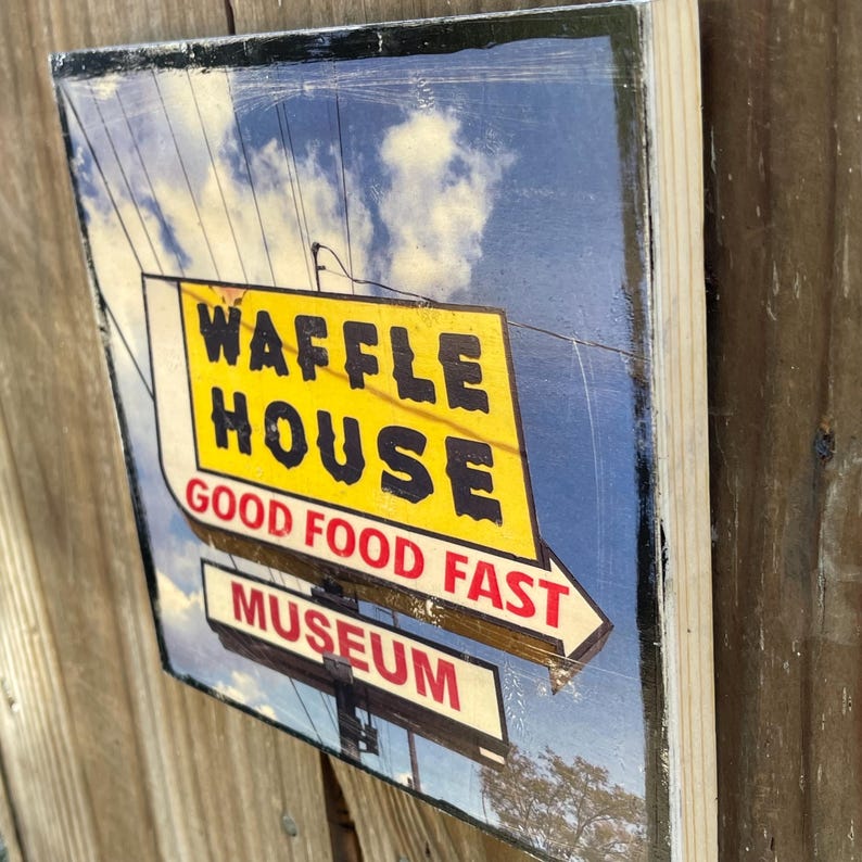 Waffle House Museum Wood Panel 8x8” - Etsy