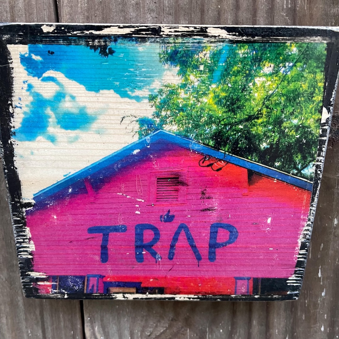 Pink Trap House ~5x5” on Wood - Etsy