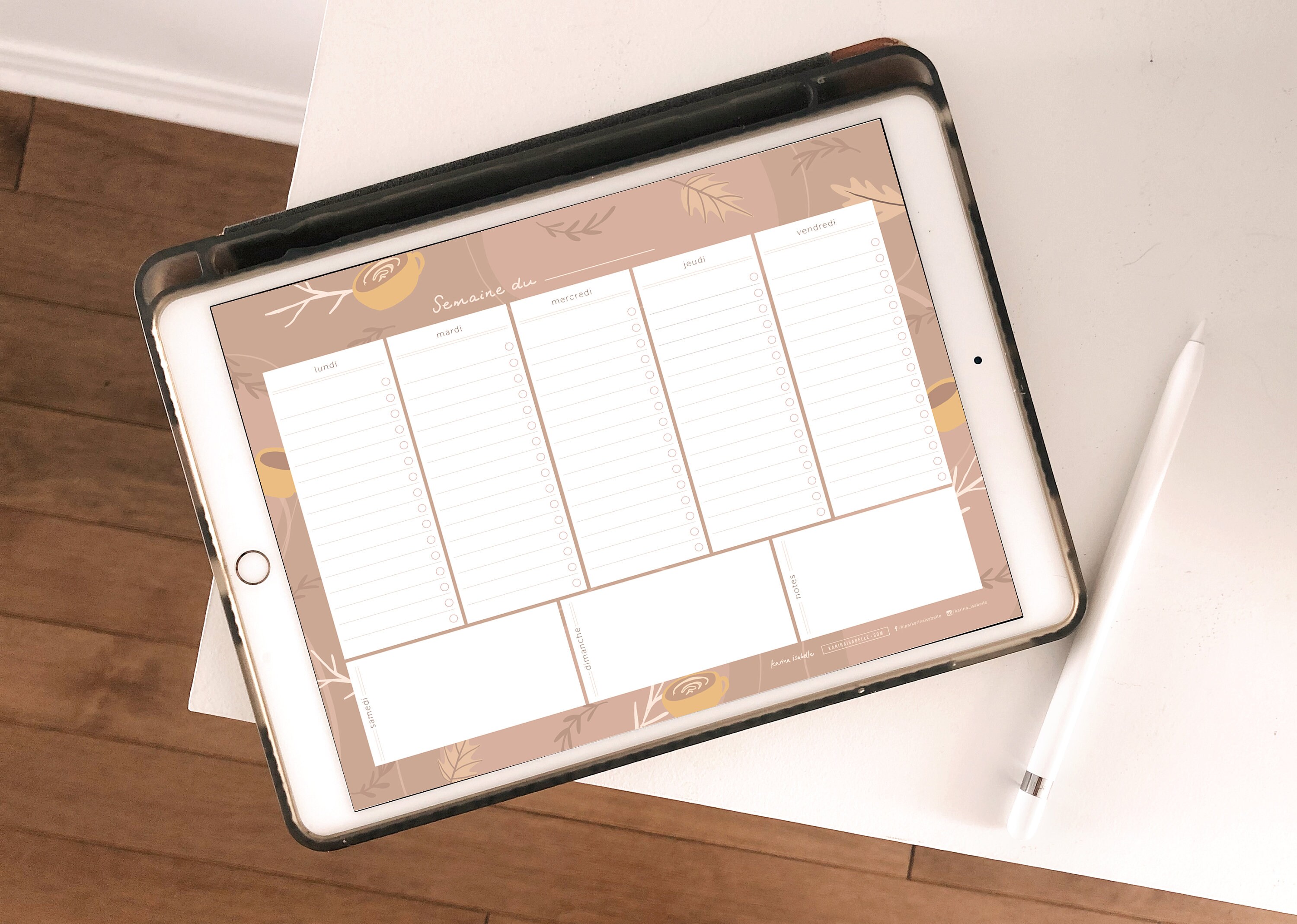 Digital and Printable - Weekly Planner - Fall Coffee - Etsy