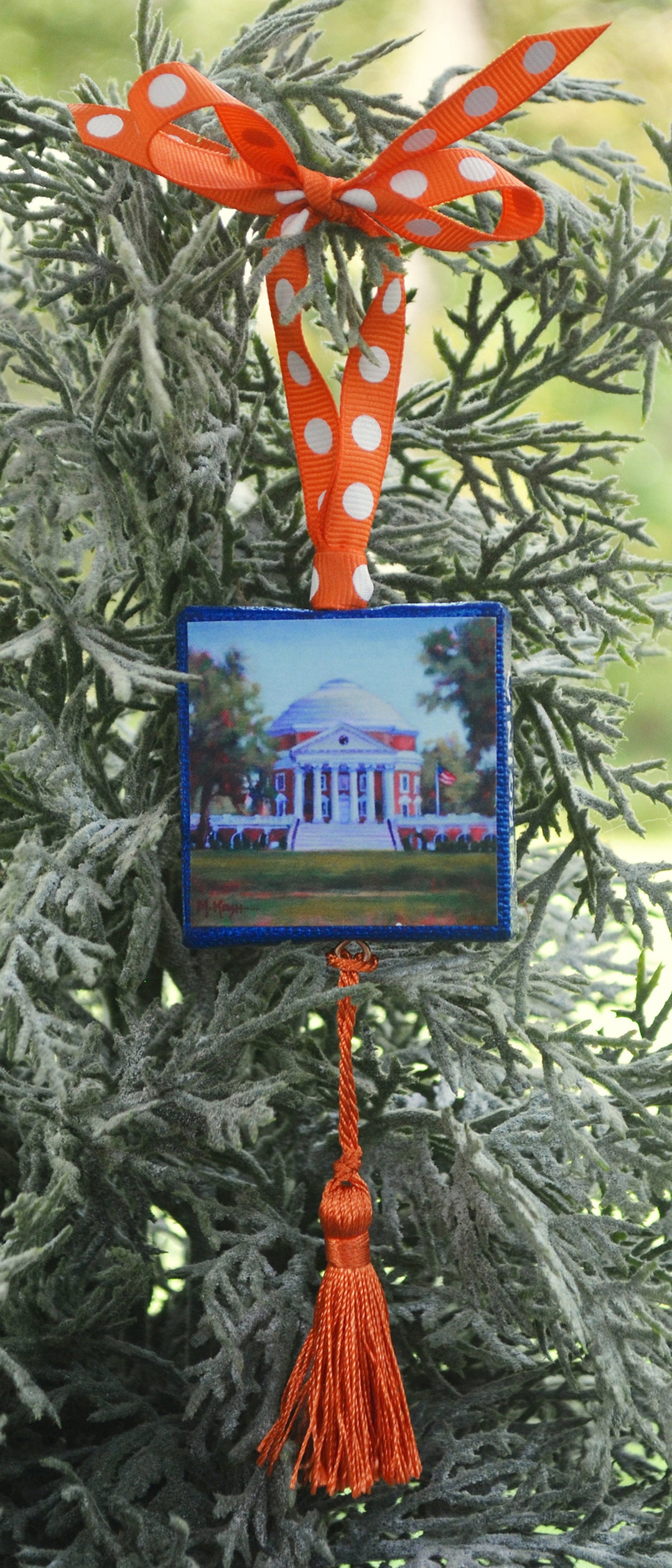 The Rotunda Mini Canvas Ornament or Magnet: Charlottesville Virginia ...