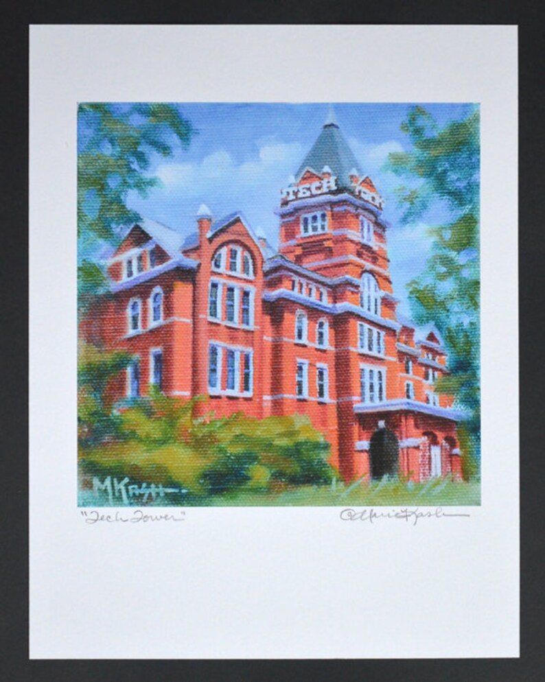 GEORGIA TECH Print / College Art Print / Georgia Tech Fine Art - Etsy