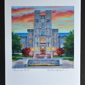 VIRGINIA TECH Print / College Art Print / Virginia Tech Fine Art Print ...