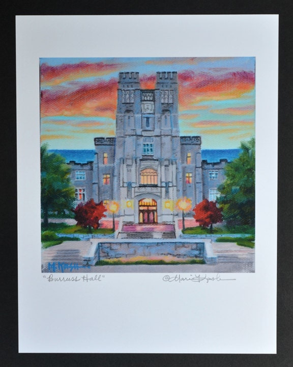 VIRGINIA TECH Print / College Art Print / Virginia Tech Fine - Etsy