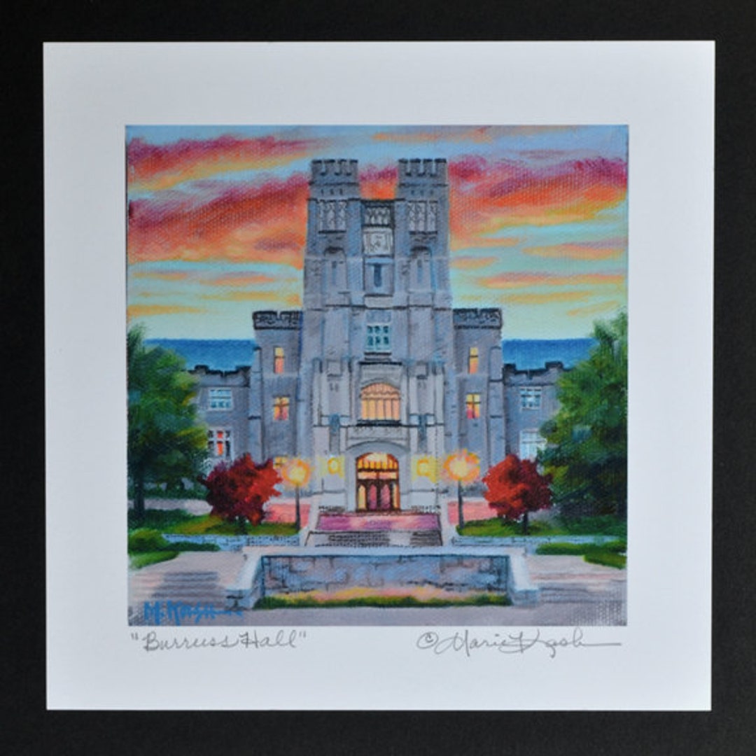 VIRGINIA TECH Print / College Art Print / Virginia Tech Fine Art Print ...