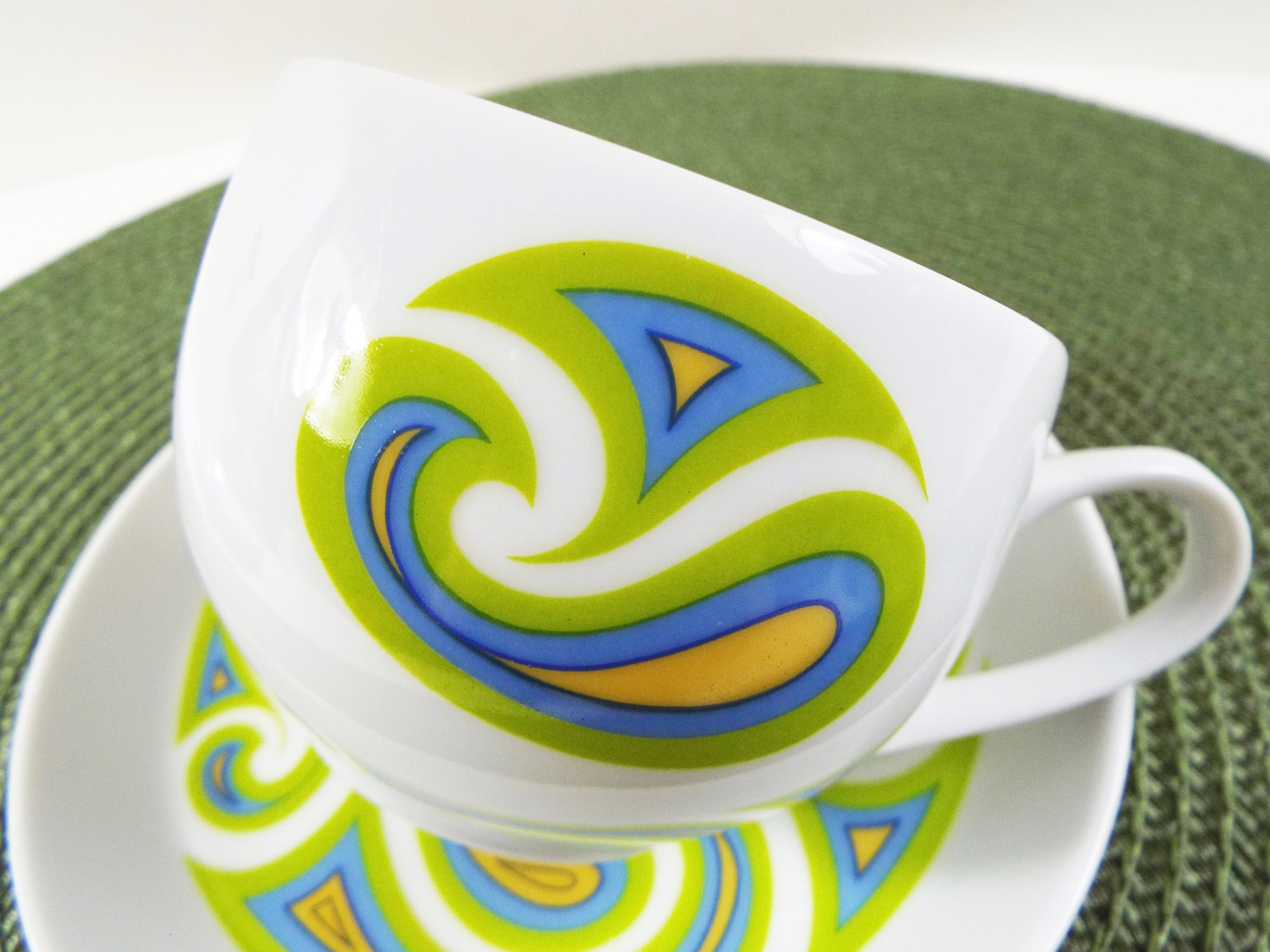 1970s Mikasa TIDES Cups and Saucers (3 Sets), Designed by Ben Seibel - Etsy