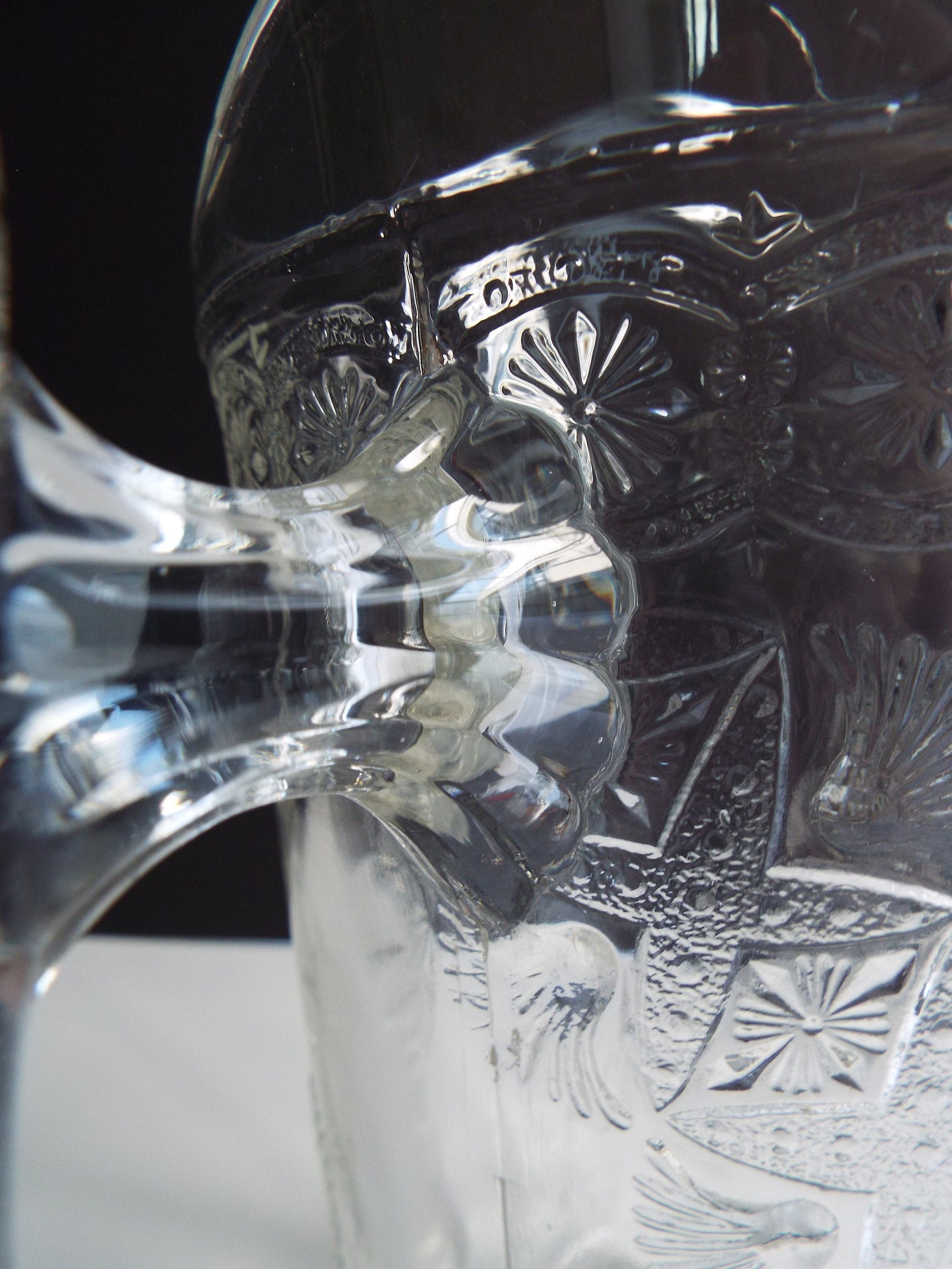 Antique Eapg Clear Glass Pitcher W Diagonal Band Early American Pattern Glass 175 Qt Etsy