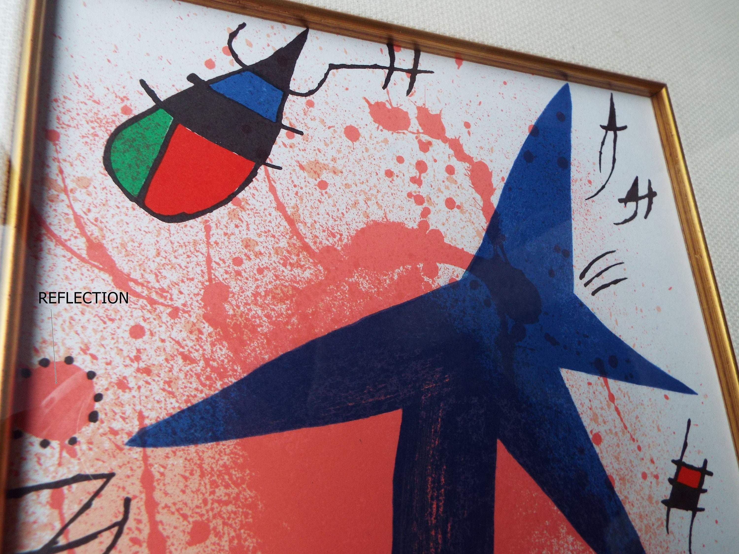 JOAN MIRO C. 1972 Blue Star Unsigned Hand Colored Lithograph ...