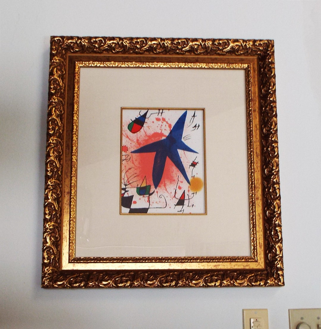 JOAN MIRO C. 1972 Blue Star Unsigned Hand Colored Lithograph ...