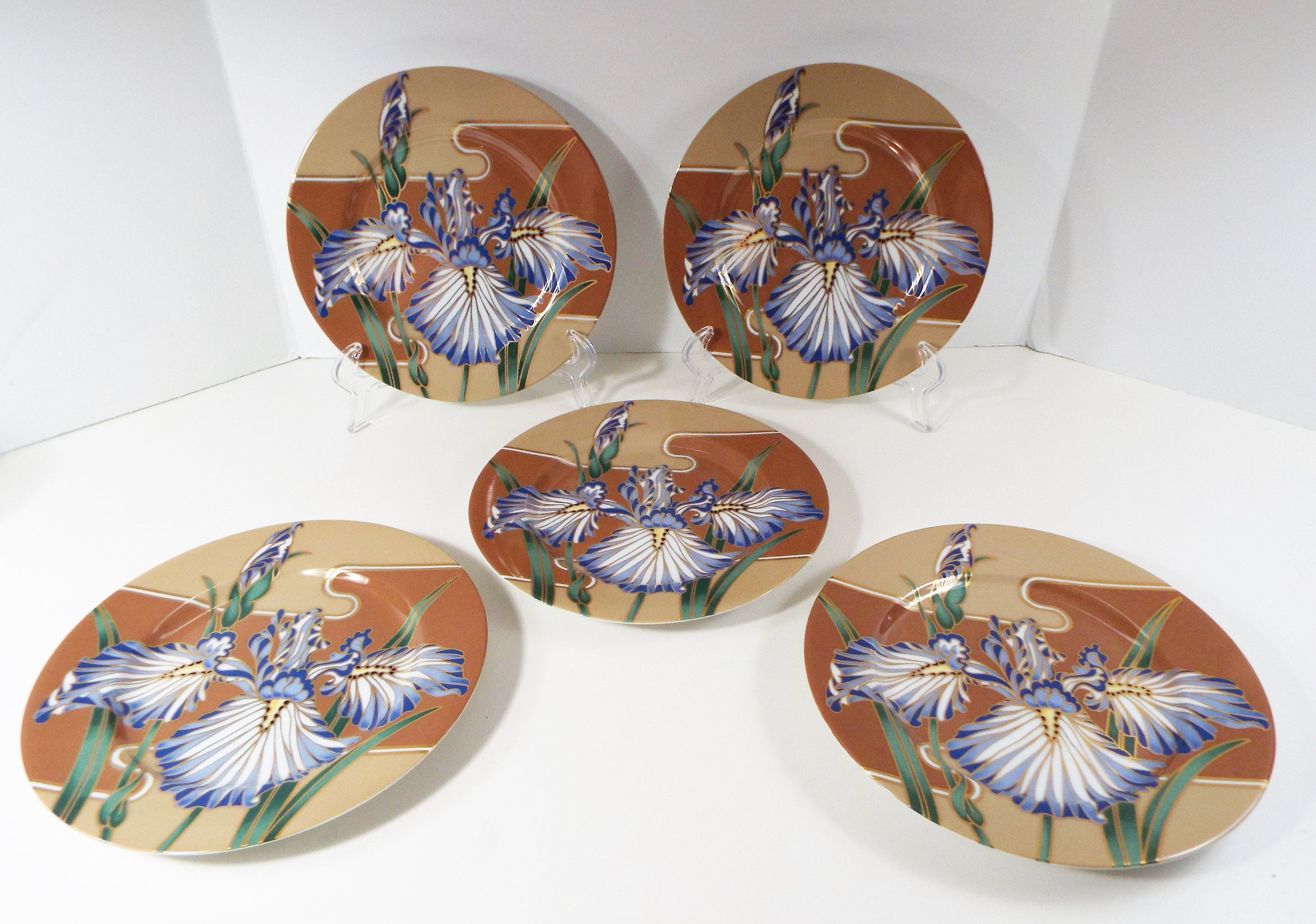 5 Fitz and Floyd cloisonne Iris - Etsy